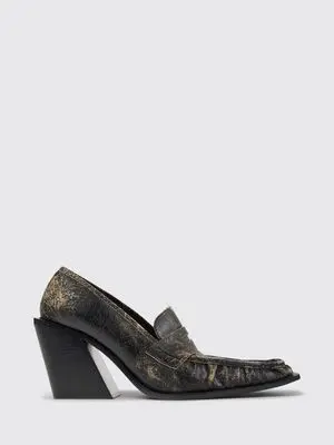 Camper Escandalo Two-tone Distressed Leather Loafers With Square Toe