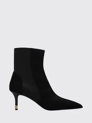 Furla Aria Suede Chelsea Boots With A Medium Stiletto Heel - Black