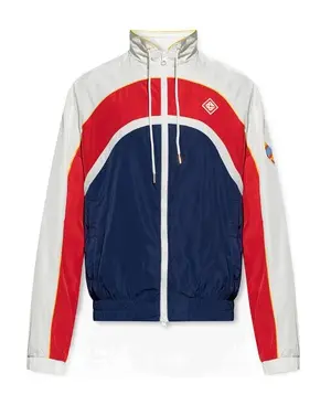 Casablanca Arch Panelled Zipped Track Jacket - Blue