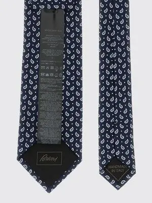 Brioni Pure Silk Tie With A Paisley And Abstract Pattern