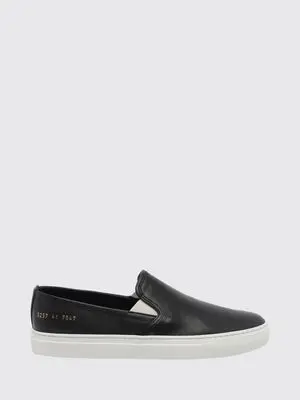 COMMON PROJECTS Smooth Leather Slip-on Sneakers With Elasticated Inserts - Black