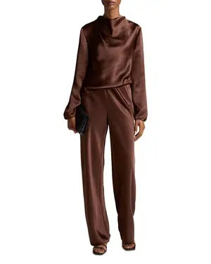 Vince Draped Cowl Neck Long Sleeve Top
