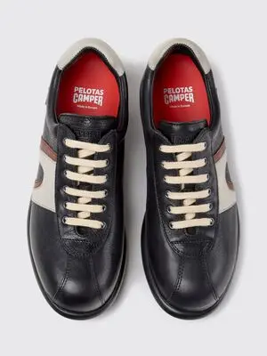 Camper Pelotas Low-top Sneakers In Calf Leather With Contrast Logo