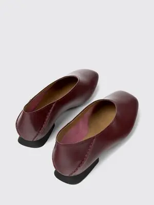 Camper Casi Myra Smooth Leather Ballet Flats With Round Toe And Tpu Sole