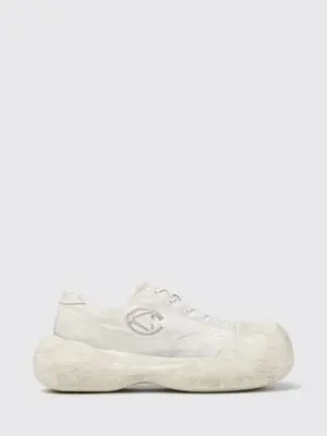 Camper Caramba Low-top Sneakers In Technical Fabric With Embroidered Logo - White