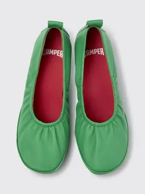 Camper Right Left Smooth Leather Pumps With Mid Spool Heel