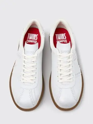 Camper Twins Calfskin Leather Trainers With Brogue Detailing And Tonal Logo