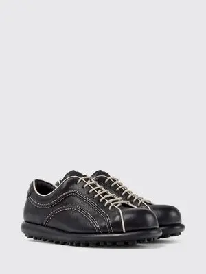 Camper Pelotas Low-top Sneakers In Leather With Contrast Stitching - Black