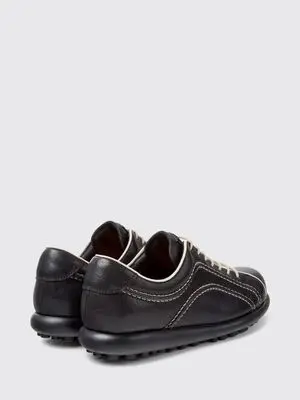 Camper Pelotas Low-top Sneakers In Leather With Contrast Stitching - Black