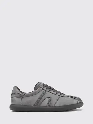Camper Twins Calfskin Leather Trainers With Brogue Detailing And Tonal Logo - Grey