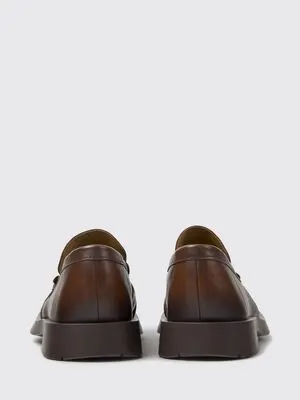 Camper Mil 1978 Loafers In Aged Leather With Raised Apron Toe