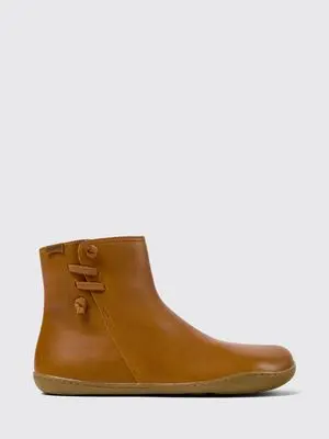 Camper Flat Ankle Boot - Brown
