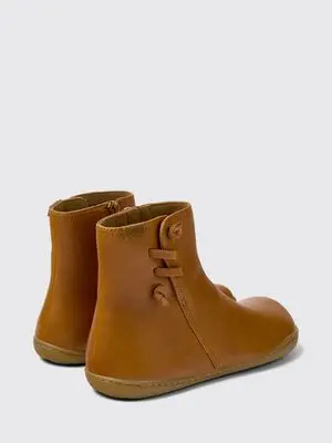 Camper Flat Ankle Boot - Brown