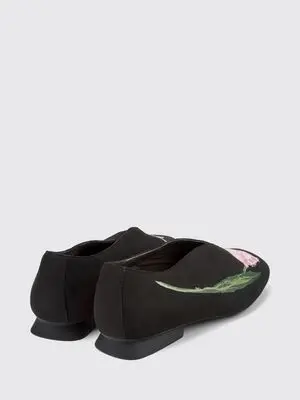 Camper Twins Floral Pattern Calf Leather Ballet Flats