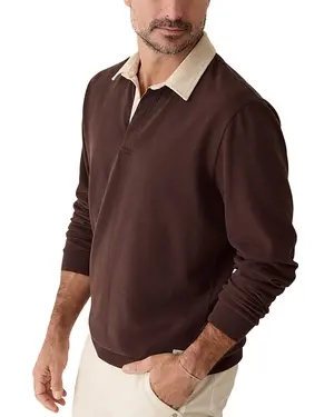 Marine Layer Luxe Jersey Rugby Polo - Java
