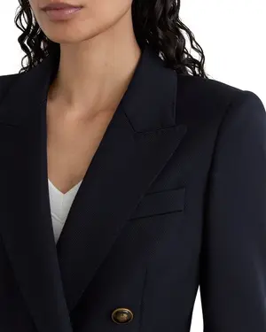 REISS Petite Lauryn Double Breasted Twill Blazer