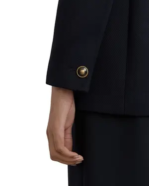 REISS Petite Lauryn Double Breasted Twill Blazer