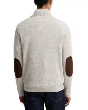 Barbour Essential Patch Wool Half Zip Sweater - Light Grey