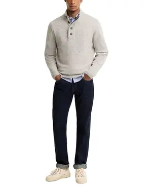 Barbour Elbow Patch Mock Neck Sweater