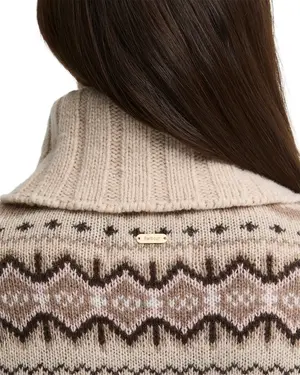 Barbour Helen Wool Blend Fair Isle Roll Neck Sweater
