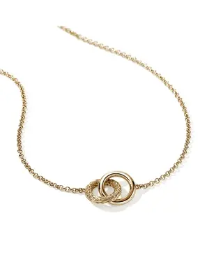 John Hardy 14k Yellow Jh Essentials Linked Circles Pendant Necklace