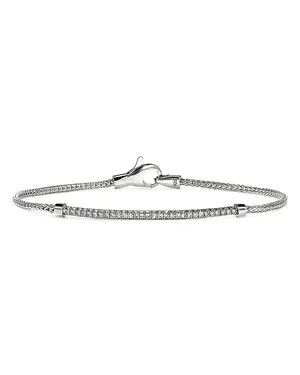 John Hardy Sterling Jh Essentials Diamond Pave Bar Chain Link Bracelet, 0.24 Tcw