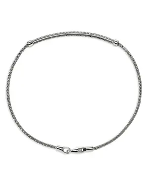 John Hardy Sterling Jh Essentials Diamond Pave Bar Chain Link Bracelet, 0.24 Tcw