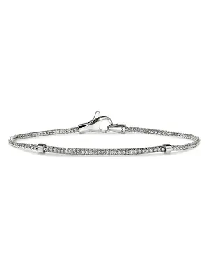 John Hardy Sterling Jh Essentials Diamond Bar Woven Bracelet, 0.24 Tcw - Silver