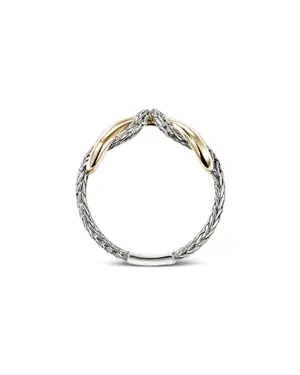 John Hardy 14k Yellow Gold & Sterling Love Knot Infinite Ring