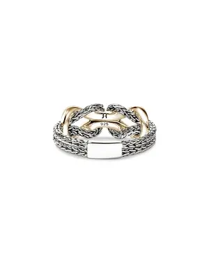 John Hardy 14k Yellow Gold & Sterling Love Knot Infinite Ring