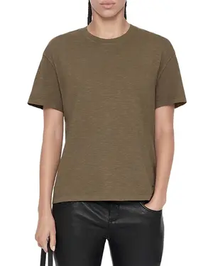 ALLSAINTS Addi Cotton Crewneck Tee - Washed Khaki