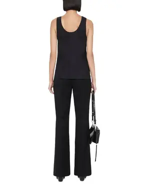 ALLSAINTS Milla Sleeveless Button Front Top - Black