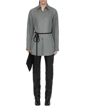 ALLSAINTS Ilana Tie Waist Shirt - Shadow Grey