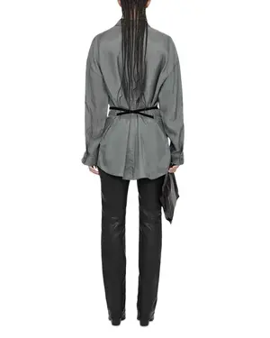 ALLSAINTS Ilana Tie Waist Shirt - Shadow Grey