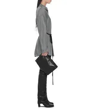 ALLSAINTS Ilana Tie Waist Shirt - Shadow Grey
