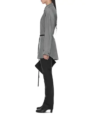 ALLSAINTS Ilana Tie Waist Shirt - Shadow Grey