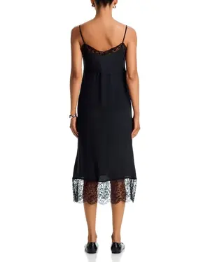 Simone Rocha Lace Trim Slip Dress - Black