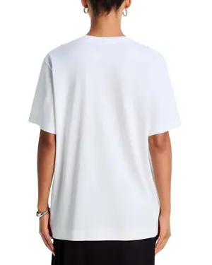 Simone Rocha Satin Slip Dress Tromp L'oeil Print Tee