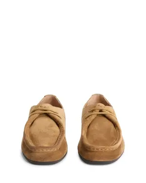 JIL SANDER Hood Lace Up Moc Toe Loafers