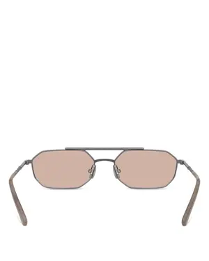 Brunello Cucinelli Rectangular Sunglasses, 53mm