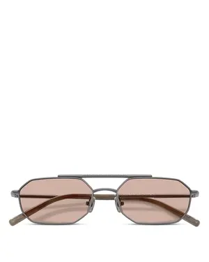 Brunello Cucinelli Rectangular Sunglasses, 53mm
