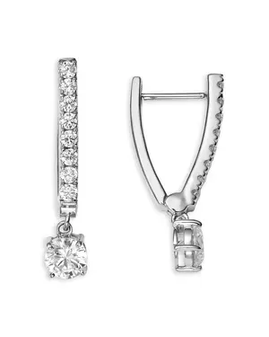Bloomingdale'S Diamond Solitaire Drop Earrings In 14k Gold, 1.0 Tcw