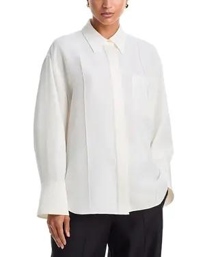HEIRLOME Francis Silk Relaxed Shirt - Ivory