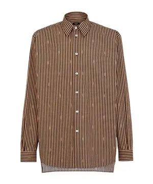 Fendi Pequin Striped Poplin Shirt