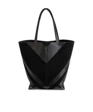 Phoebe Philo Logo Embossed Top Handle Bag - Black