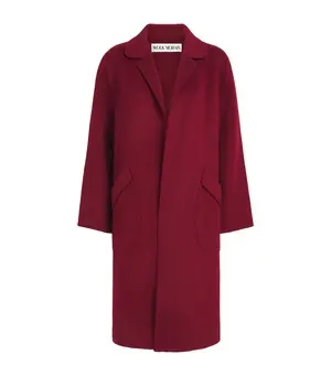 WOLK MORAIS Cashmere Knee-length Bedford Coat - Red
