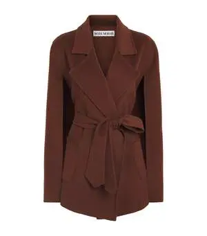 WOLK MORAIS Cashmere Tie-waist Cape