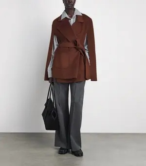 WOLK MORAIS Cashmere Tie-waist Cape