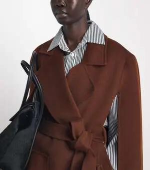 WOLK MORAIS Cashmere Tie-waist Cape