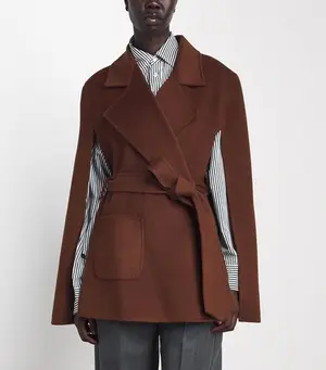 WOLK MORAIS Cashmere Tie-waist Cape